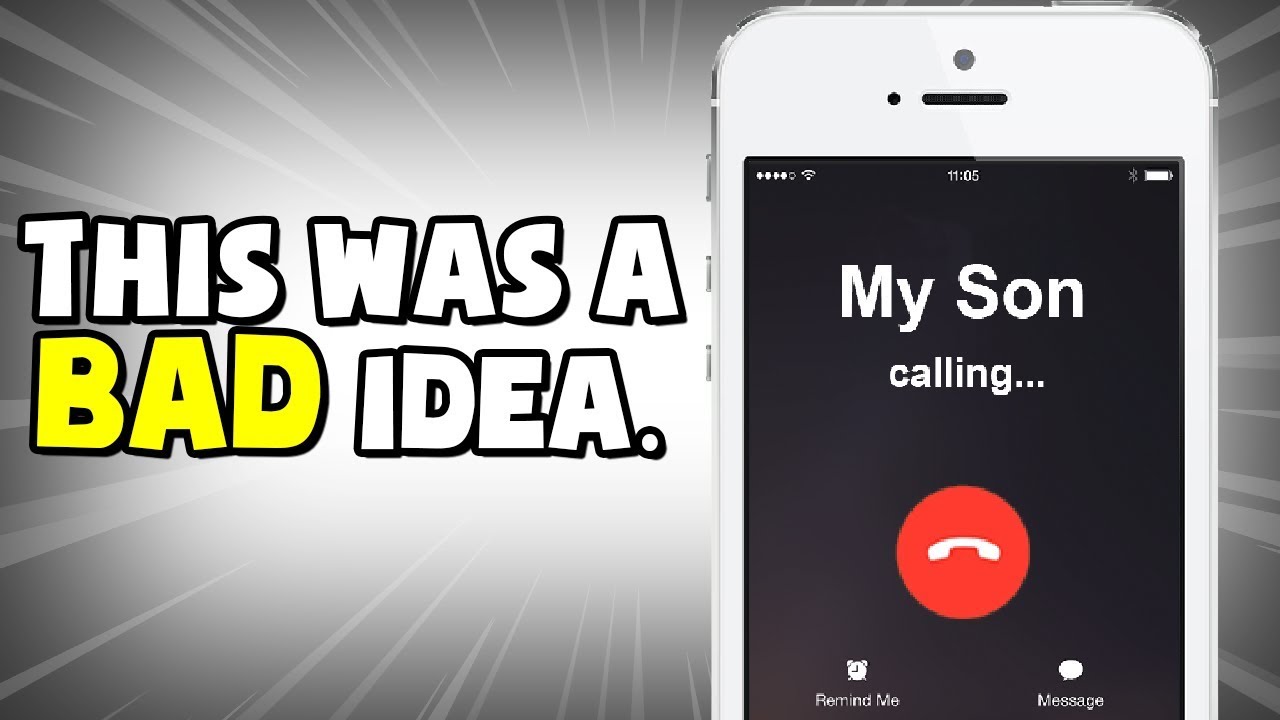 I Tried To Prank Call My Own Son Youtube