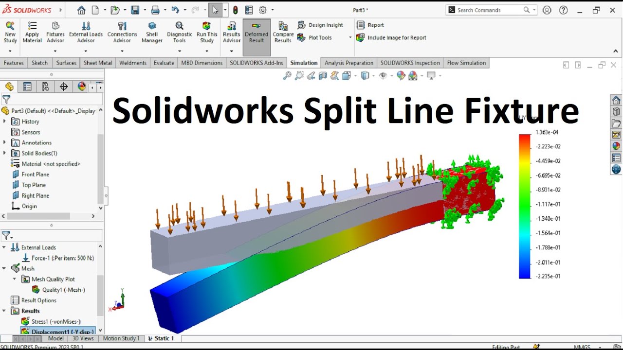 How To Use Solidworks Split Line Fixture Youtube