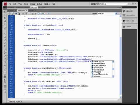Preloading And Loading External Swf Files Using Actionscript 3 0 Youtube