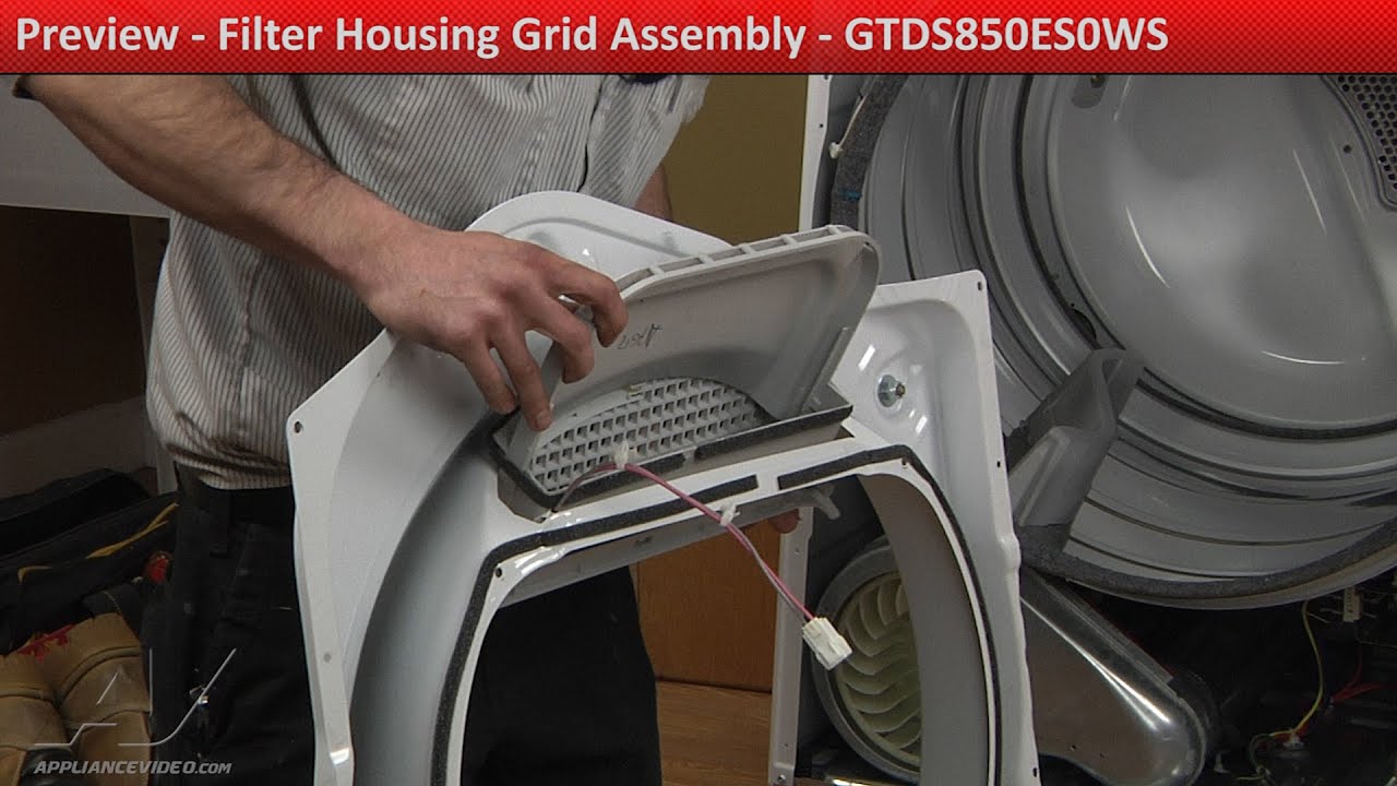 Ge Dryer No Lint In Filter Filter Housing Grid Assembly Repair