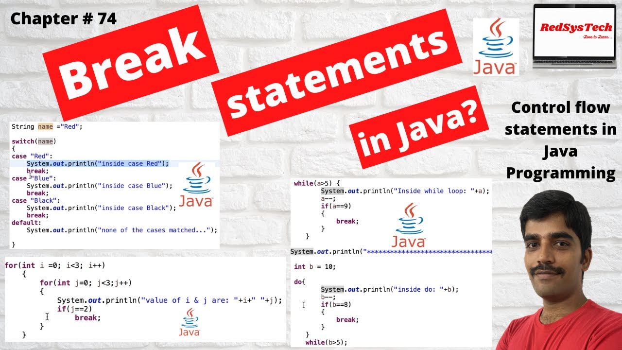 74 Java Break Statement Break Java Tutorial Break Statement In
