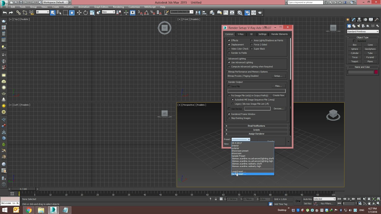 How To Save Render Setting And Load Youtube