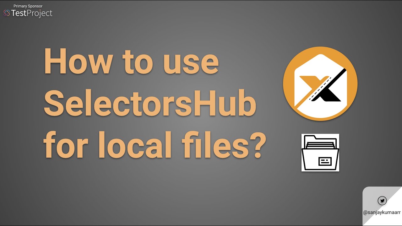 How To Use Selectorshub For Local Files Youtube