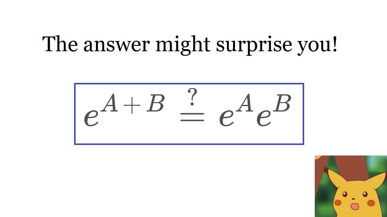 Matrix Exponential Properties Youtube