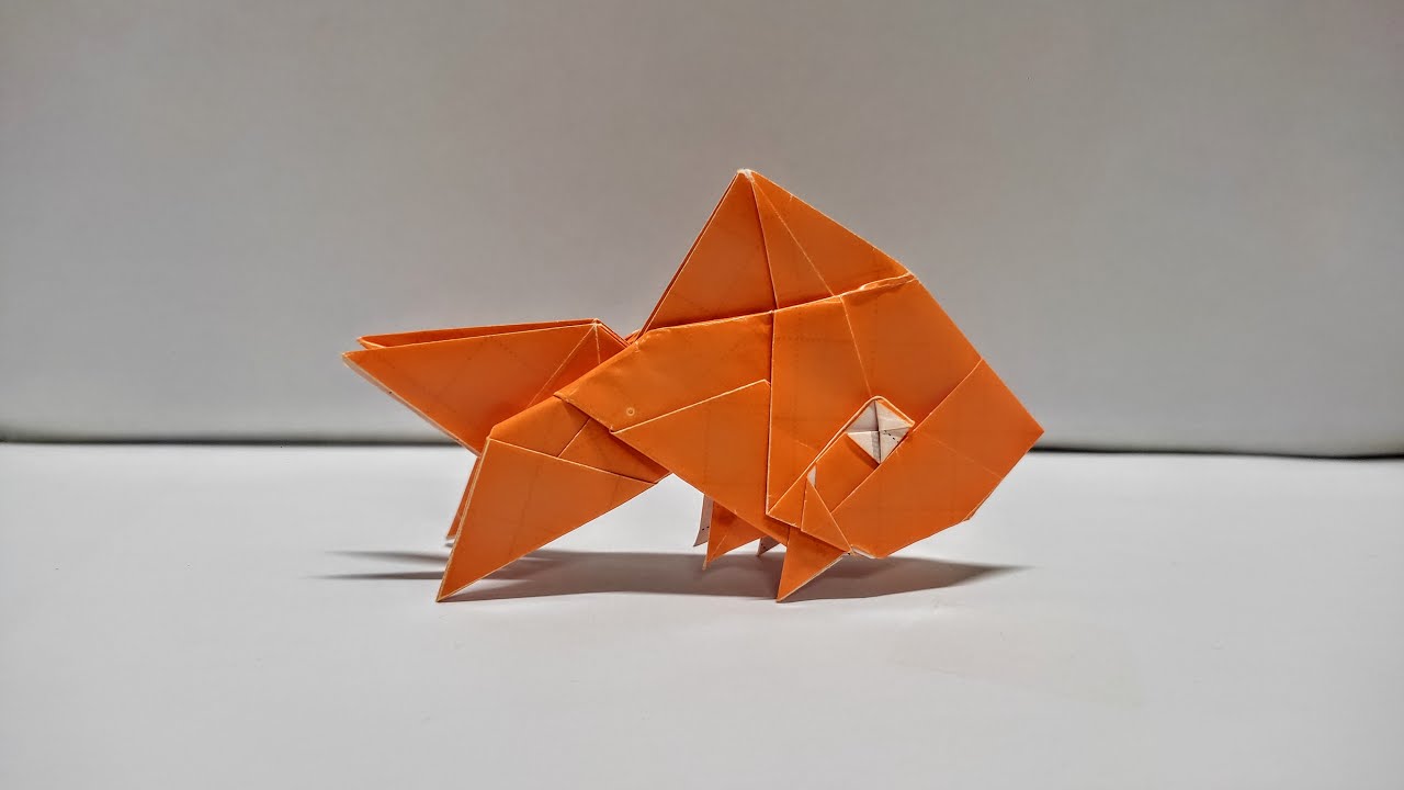 Origami Goldfish How To Make An Origami Goldfish Origami Easy Youtube