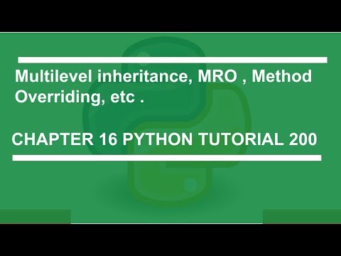Multilevel Inheritance Mro Method Overriding Python Tutorial 200
