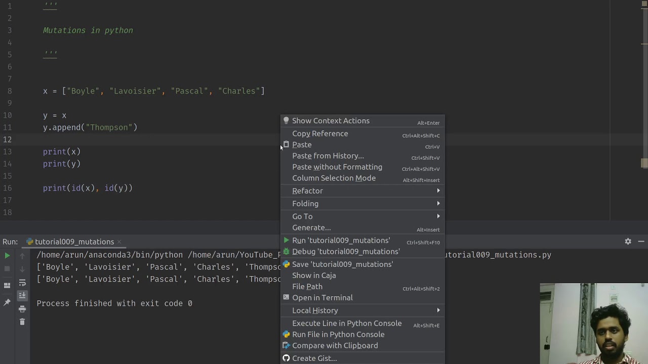 Scientific Python 009 Mutations In Python Youtube