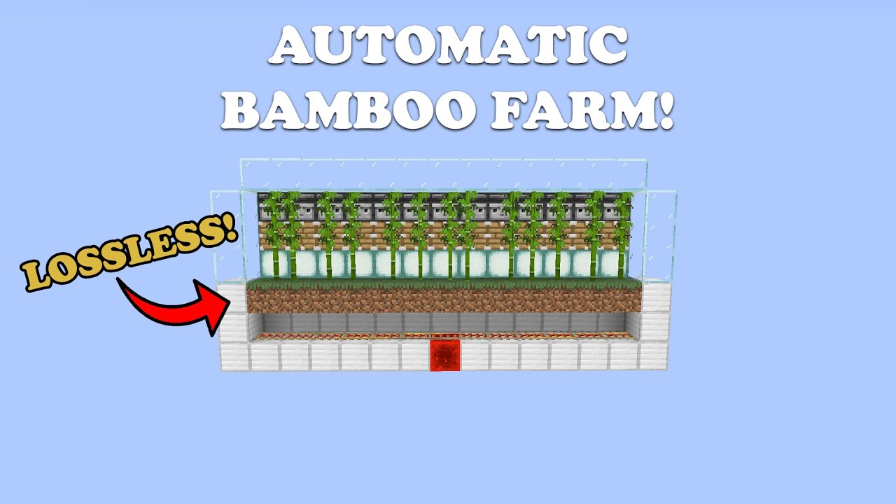 Simple Easy Automatic Bamboo Farm Tutorial Minecraft Java 1 19 2