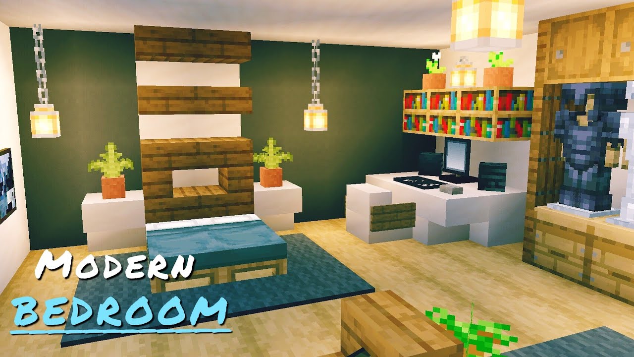 Modern Bedroom Design Tutorial Minecraft Pe 1 16 Beta You