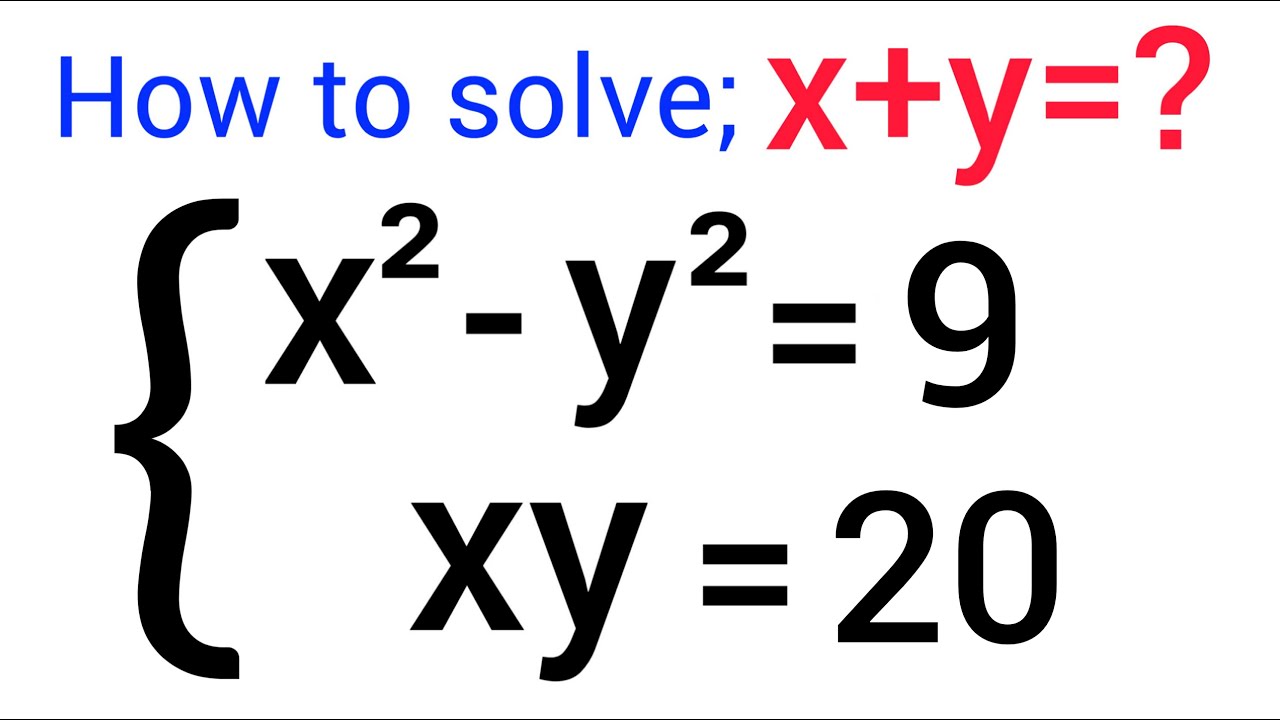 A Nice Math Olympiad Algebra Problem Youtube