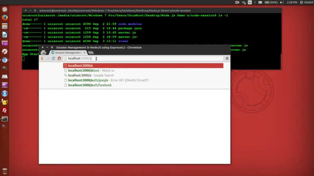 Handling Sessions In Node Js Express Framework Youtube