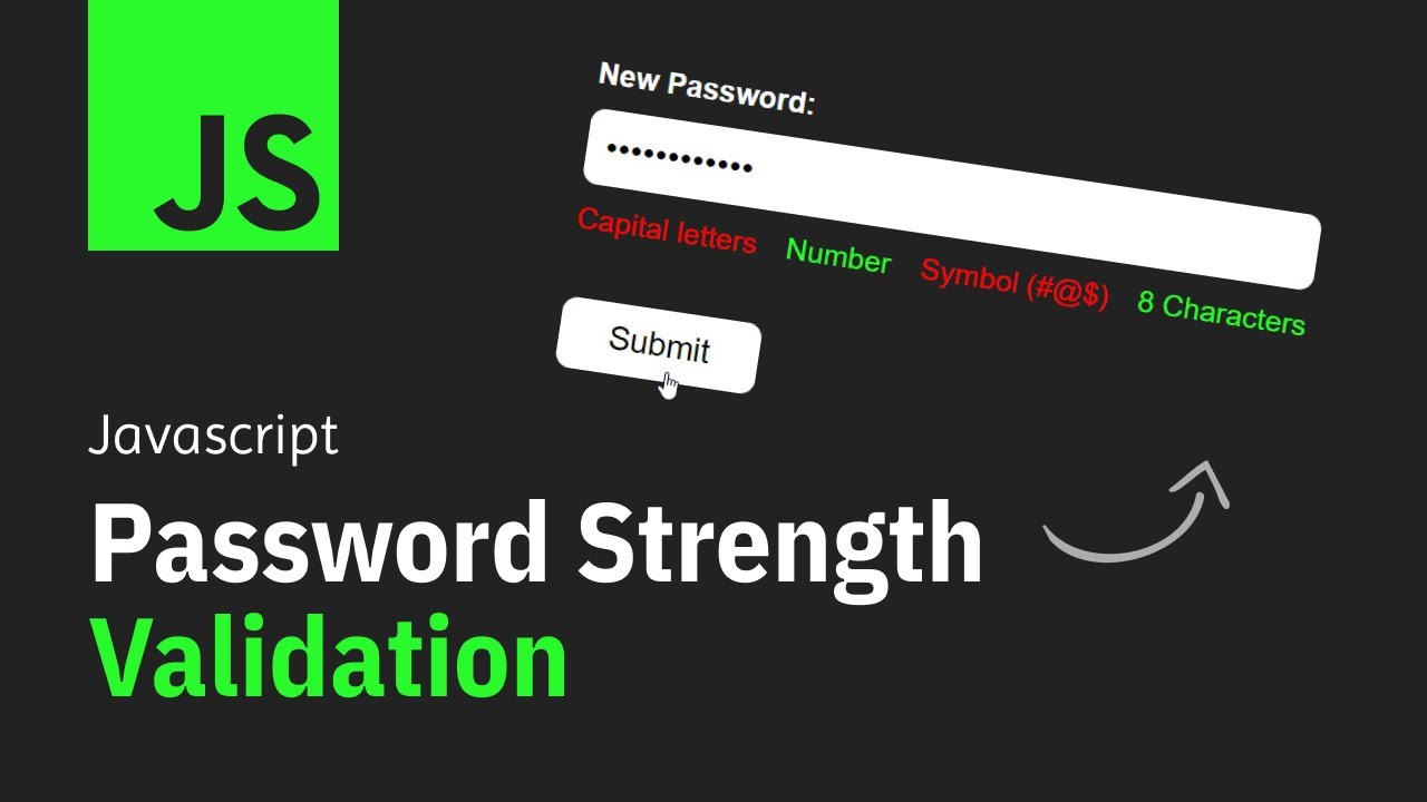 Password Strength Validation With Javascript Quick Tutorial Youtube