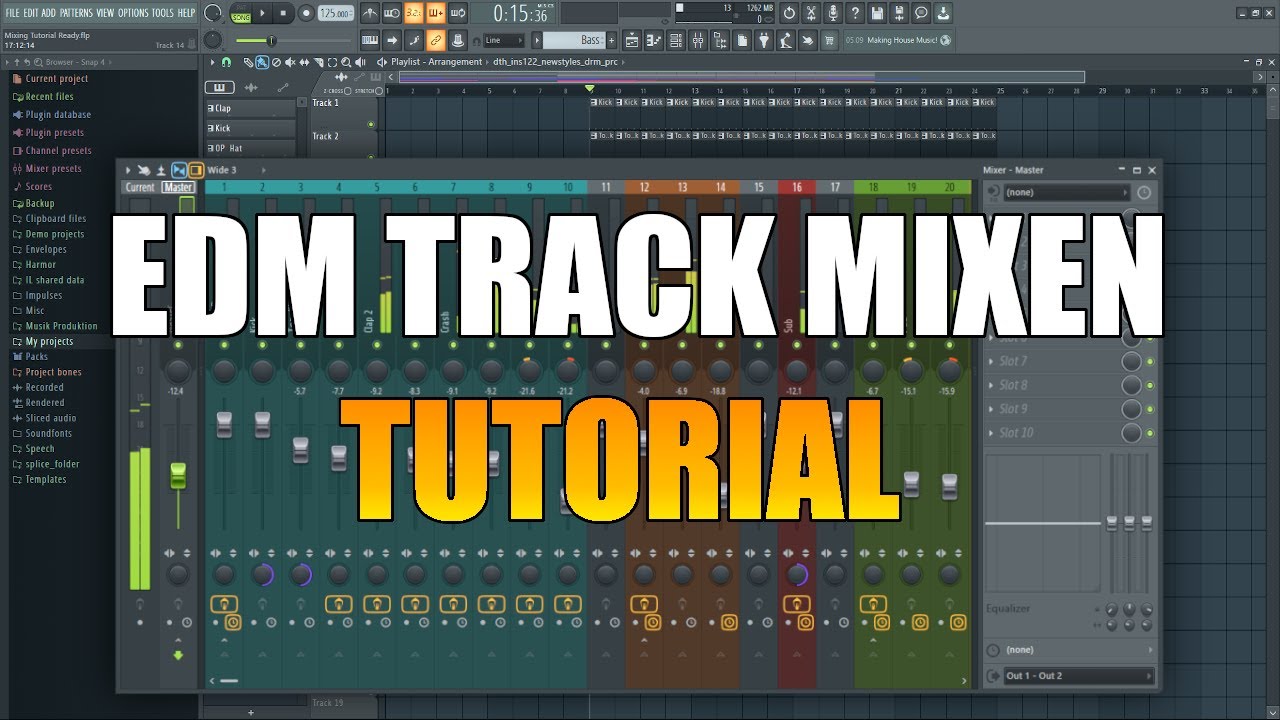 Einen Edm Track Abmischen Als Anfänger Mixing Tutorial Fl Studio Youtube