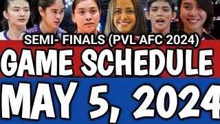 Pvl Semi Finals Game Schedule May 5 2024 Pvl All Filipino Conference ...