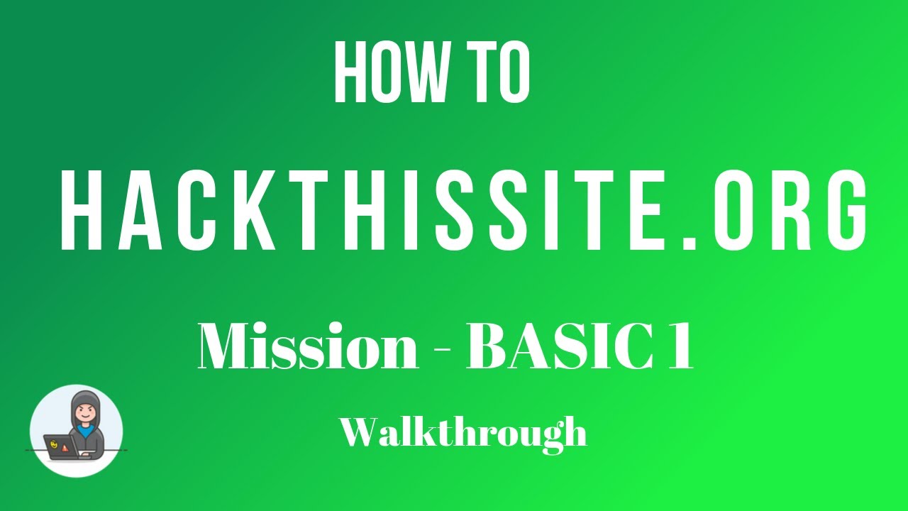 Hackthissite Org Basic 1 Walkthrough Youtube