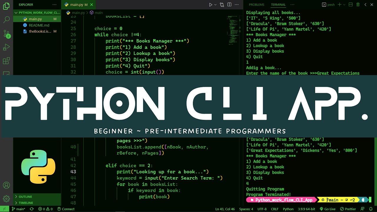 Build A Cli Application In Python Book Store Application Youtube