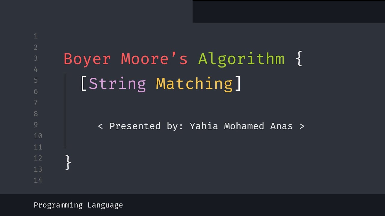 Boyer Moore S String Matching Algorithm Youtube