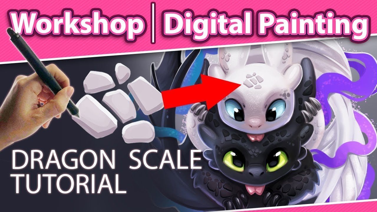 How To Draw Dragon Scales Digital Painting Workshop Youtube
