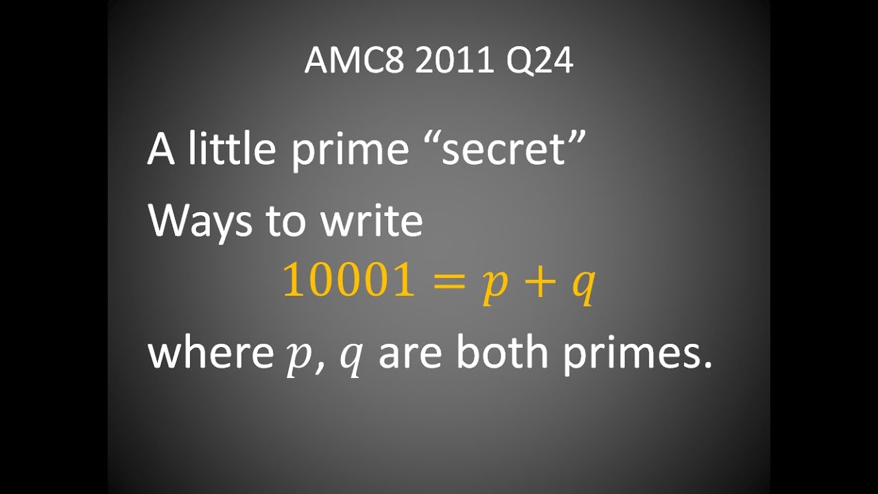 Amc8 2011 Problem 24 Youtube