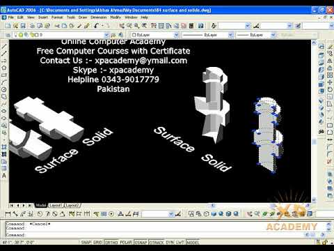 Lesson 84 Autocad Sculpt Command Convert 3d Surface Into 3d Solid