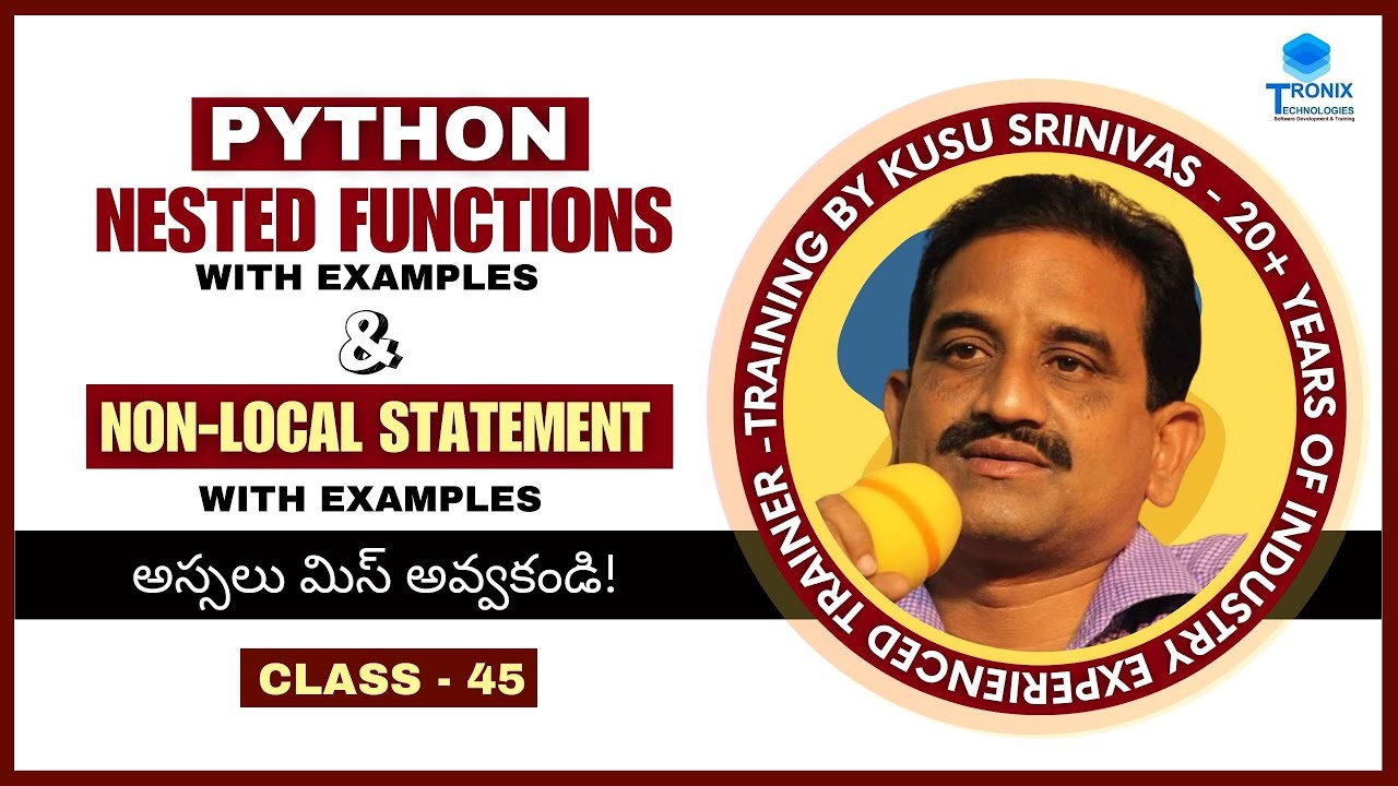 Nested Functions And Non Local Statement In Python With Examples