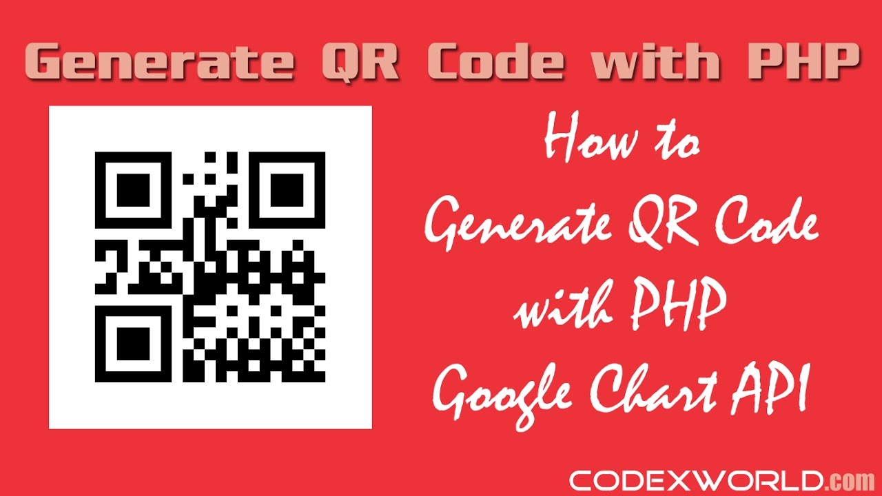 How To Generate Qr Code With Php Using Google Chart Api Youtube