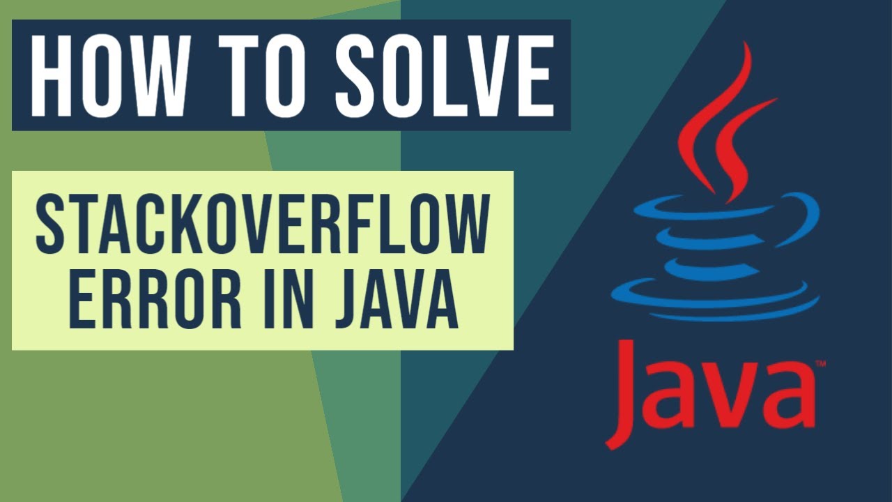 Java Lang Stackoverflowerror How To Solve Stackoverflowerror Youtube