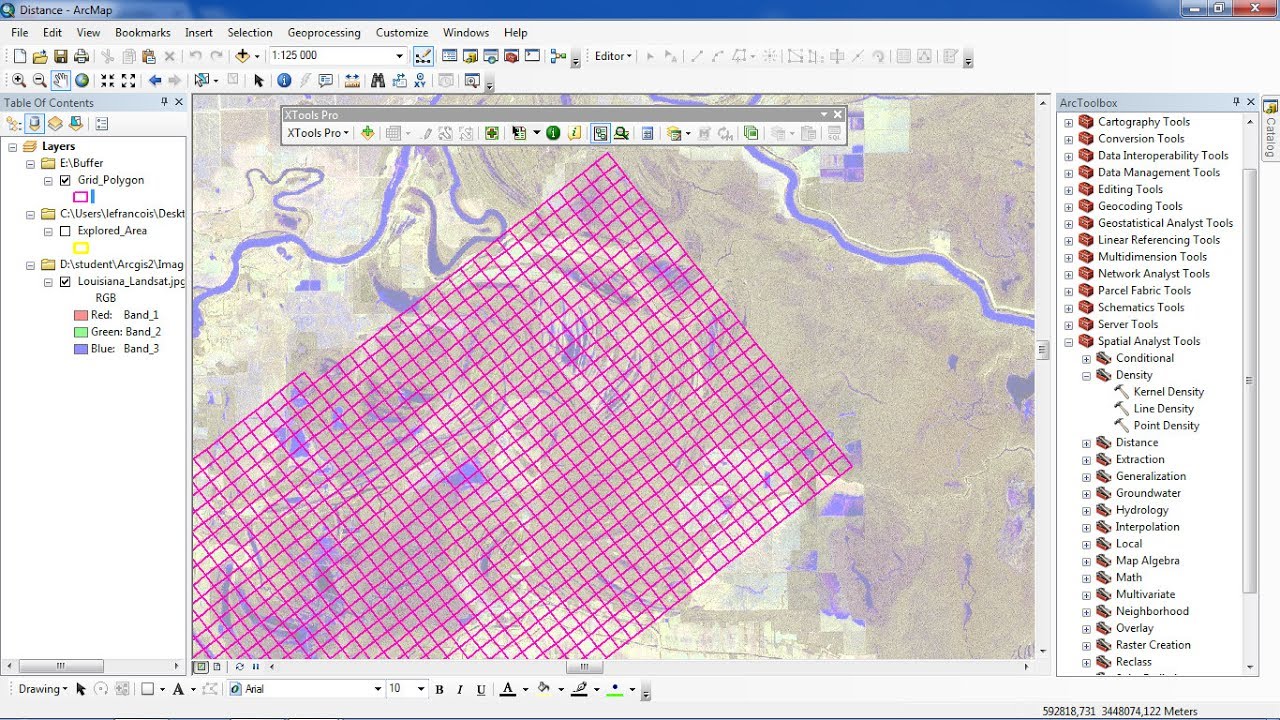Arcgis How To Rotate And Create Polygon Grid Usning Xtools Pro Youtube