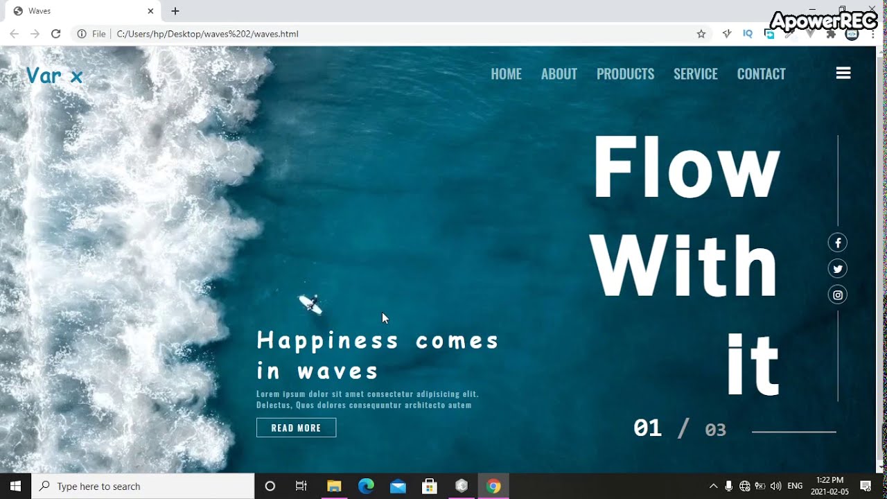 How To Make Wave Header Only Html Css Youtube