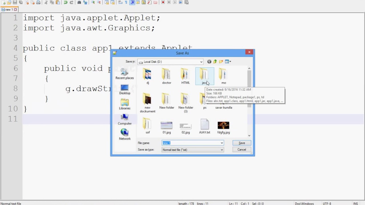 How To Run Applet Program Hello Word Java Program Java Tutorial