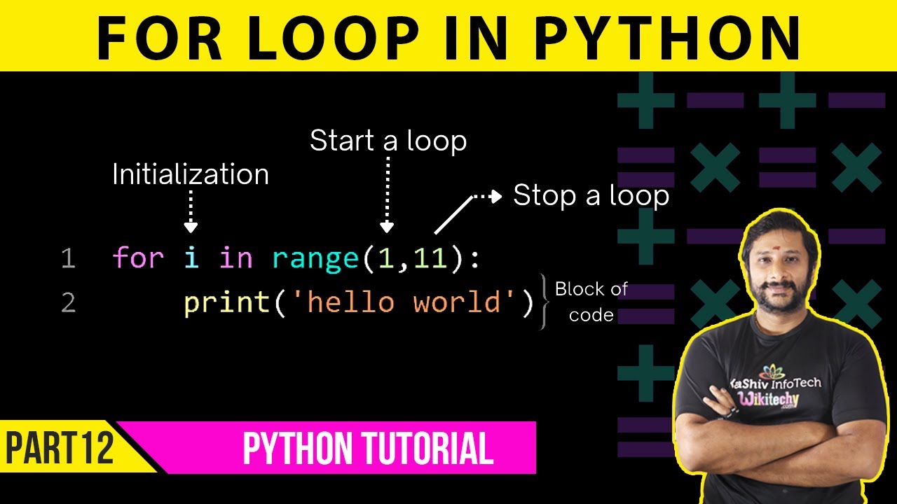 12 For Loop In Python Python Tutorial For Beginners In Tamil How