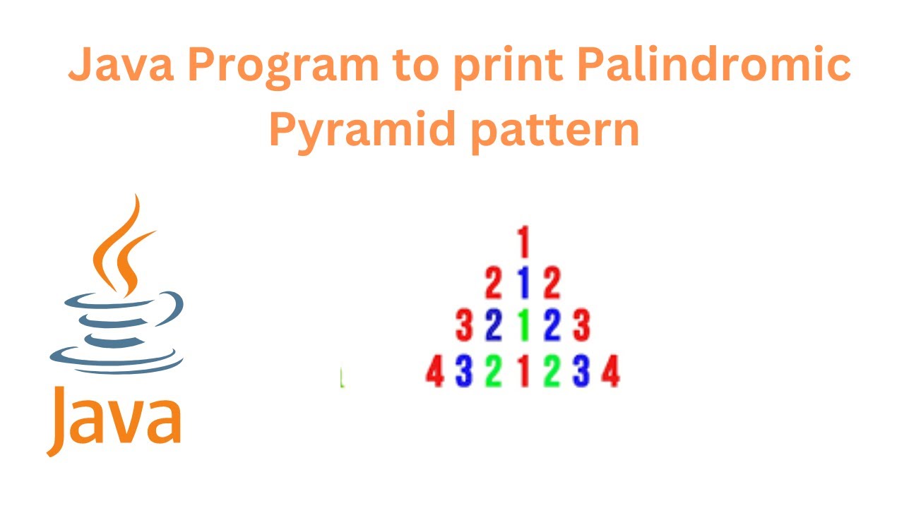 Java Program To Print Palindromic Pyramid Pattern Youtube