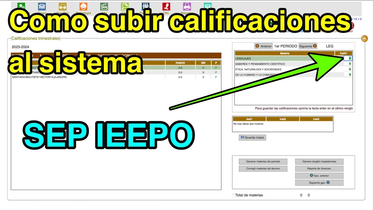 Como Subir Las Calificaciones Al Sistema Siceeo Sep Ieepo Youtube