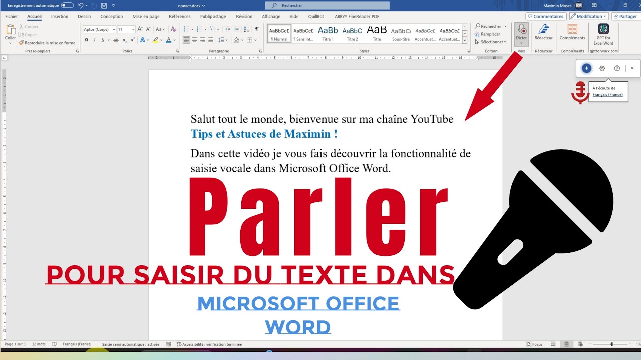 Comment Saisir Du Texte Dans Un Document Microsoft Office Word Avec Sa