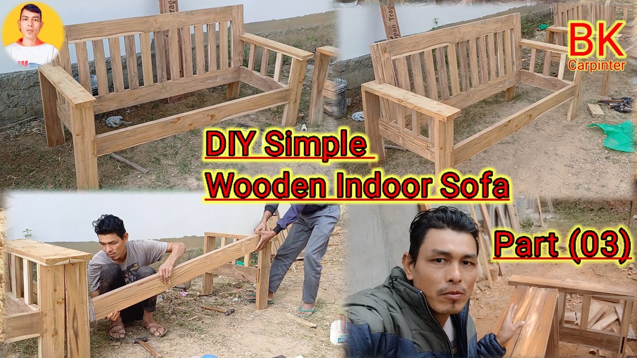 Diy Simple Wooden Indoor Sofa Teak Wood Sofa Assemble Bkcarpenter