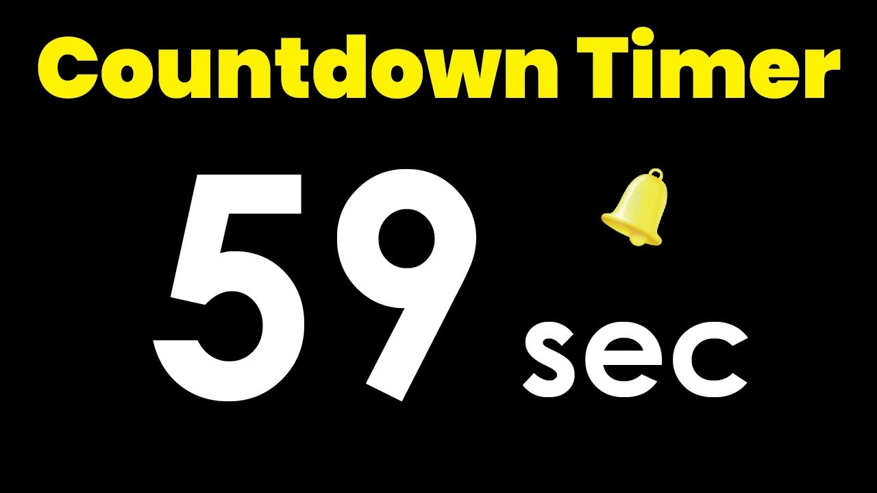 59 Second Countdown Timer With Alarm Timerstore 59s Countdown Youtube