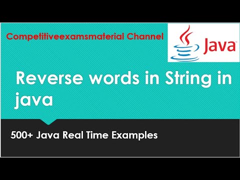 How To Reverse Words In String In Java Youtube