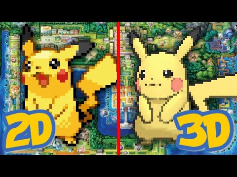 Pokemon 2d Sprites Vs 3d Models Comparison Generation 1 Youtube