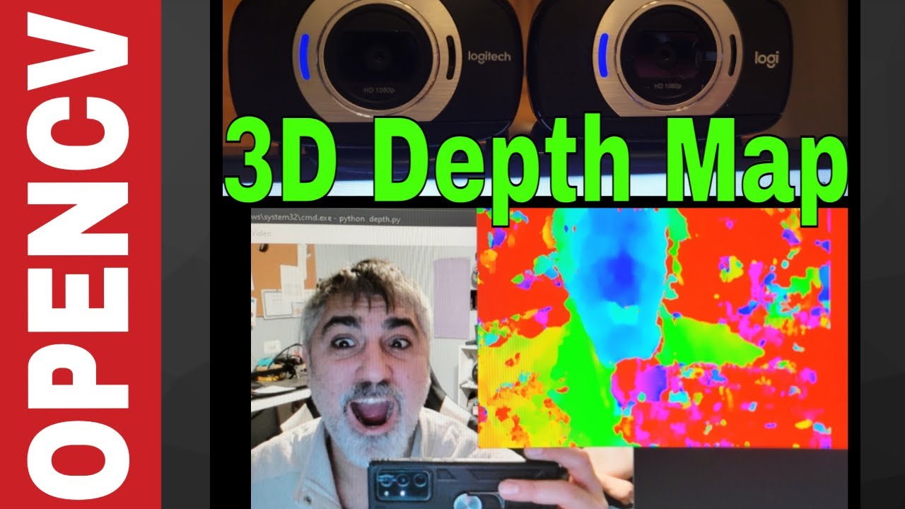 3d Stereo Depth Vision With 2 Cameras Opencv Python Tutorial Youtube