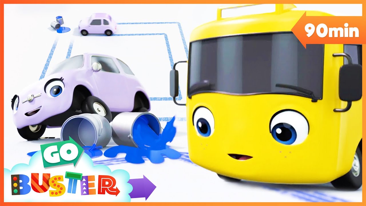 Buster Teaches Shapes Go Buster Bus Cartoons Kids Stories Youtube