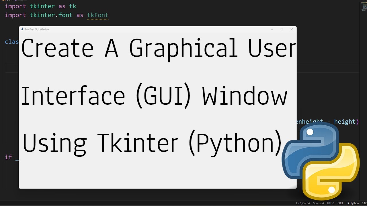 How To Create Gui Window Using Python S Tkinter Youtube