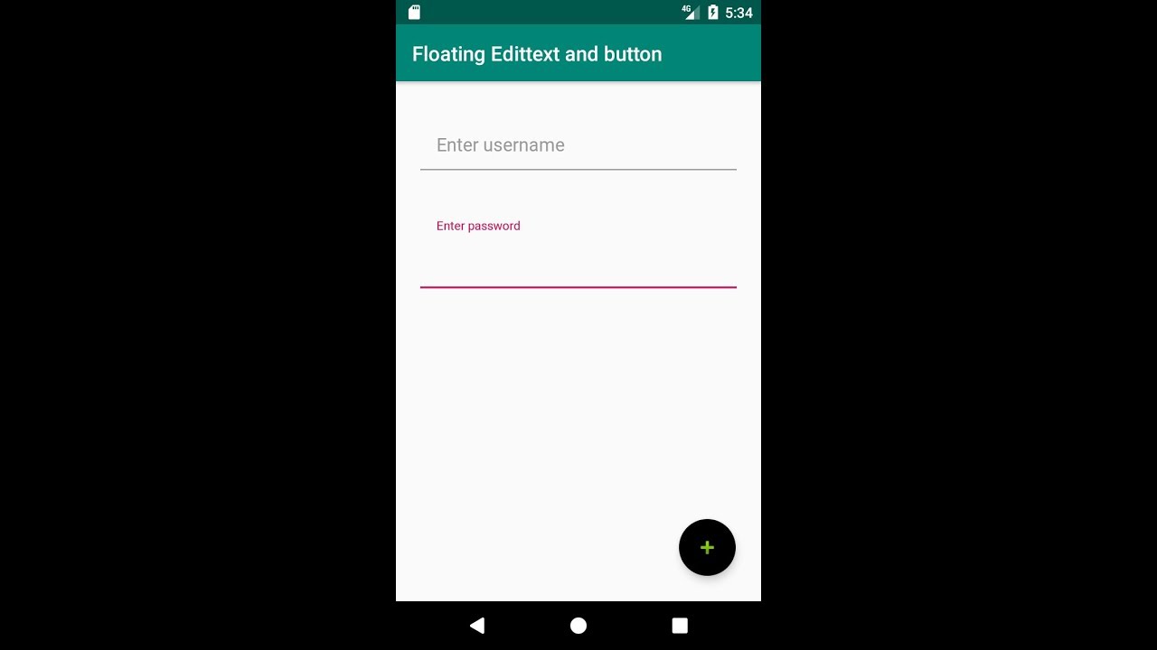 How To Use Floating Button And Edittext In Android Youtube