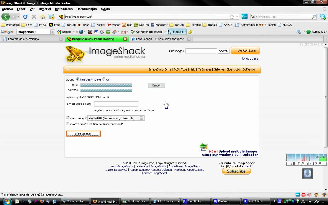Vídeo Tutorial Imageshack Youtube
