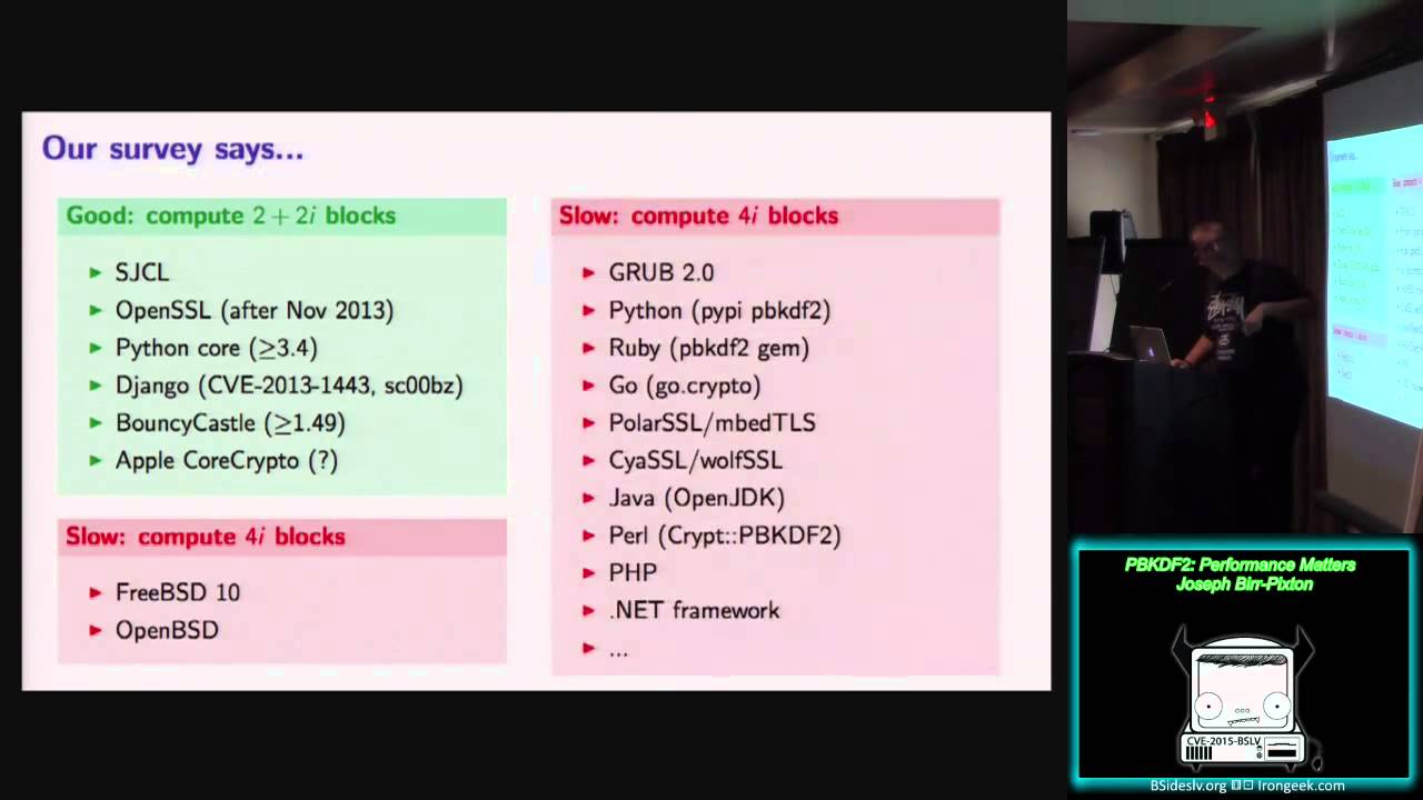 Pw23 Pbkdf2 Performance Matters Youtube