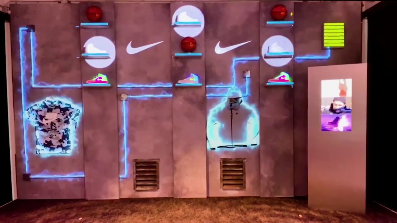 Projection Mapping Nike Retail Wall Youtube