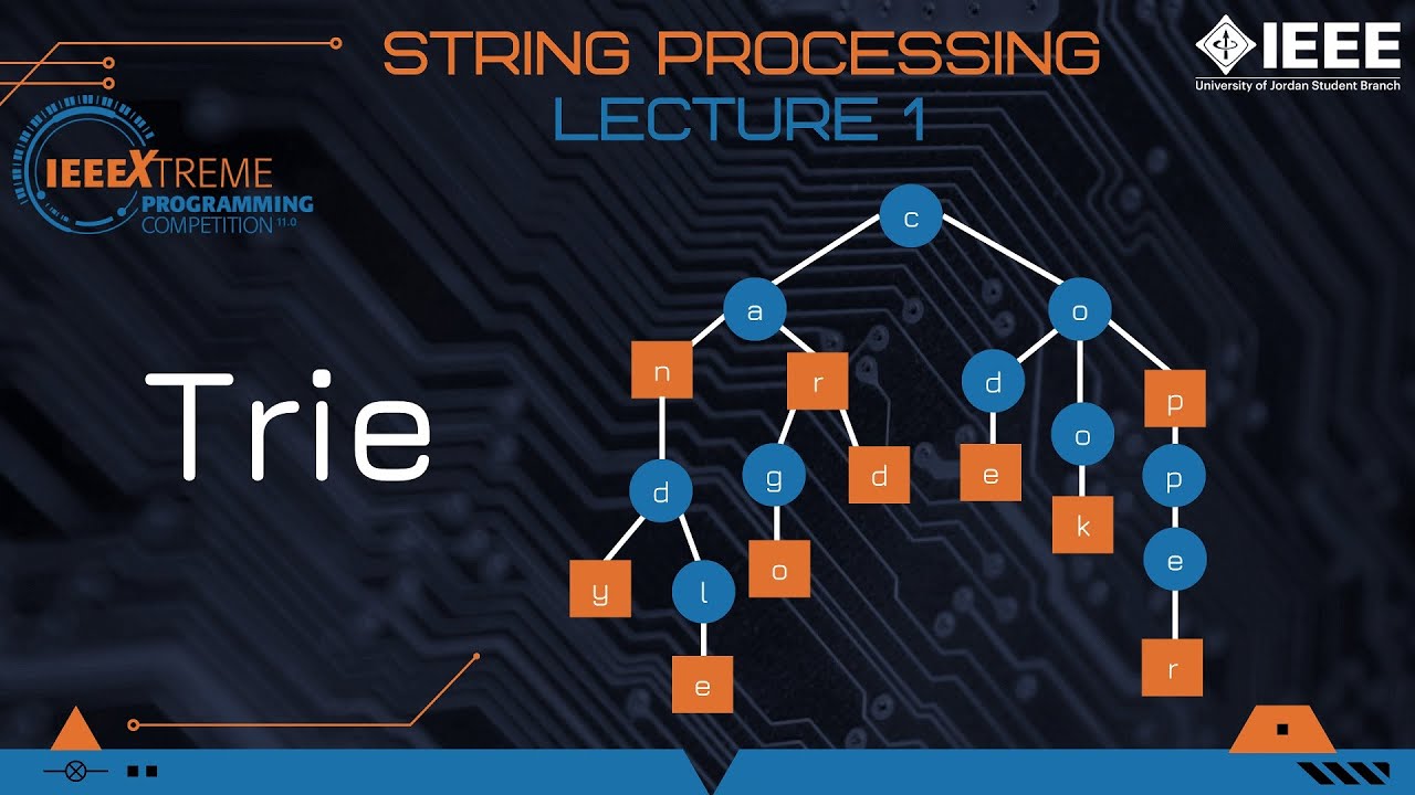 Ieeextreme 16 0 Training String Processing Lecture 1 Trie Youtube