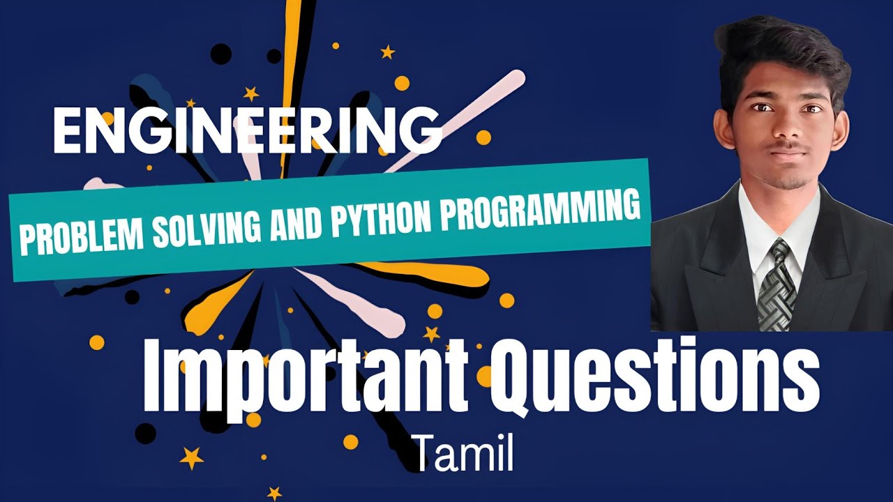 Problem Solving And Python Programming Ge3151 Engineering Youtube