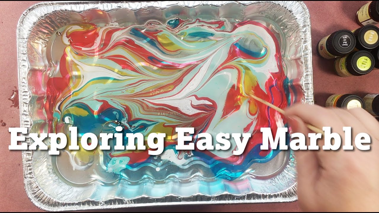 Trying Out Marabu S Easy Marble For Simple Diy Paper Marbling Youtube