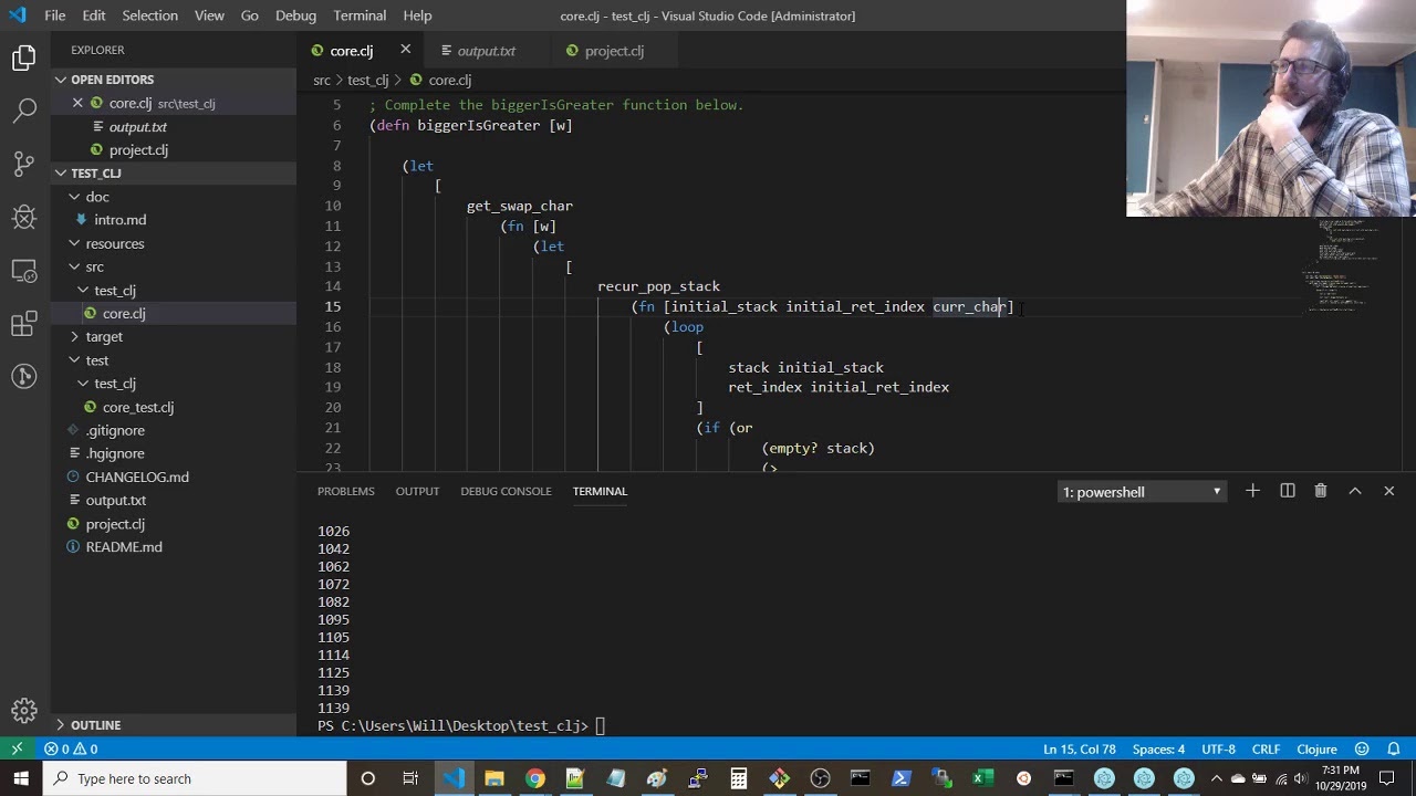 Let S Learn Clojure Hackerrank Medium Bigger Is Greater Round 3