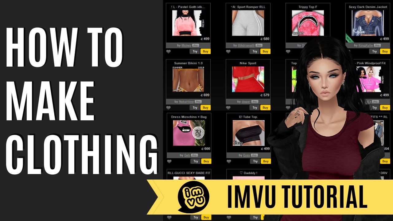 How To Make Clothing Imvu Youtube